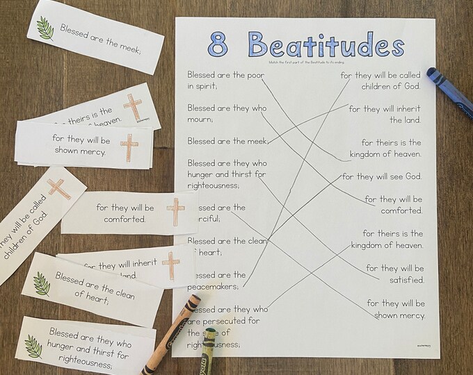 Beatitudes Worksheet Printable Coloring Page Sheet Liturgical Year ...