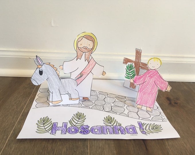 Palm Sunday Passion Holy Week Coloring Page Sheet Lazy Liturgical Year ...