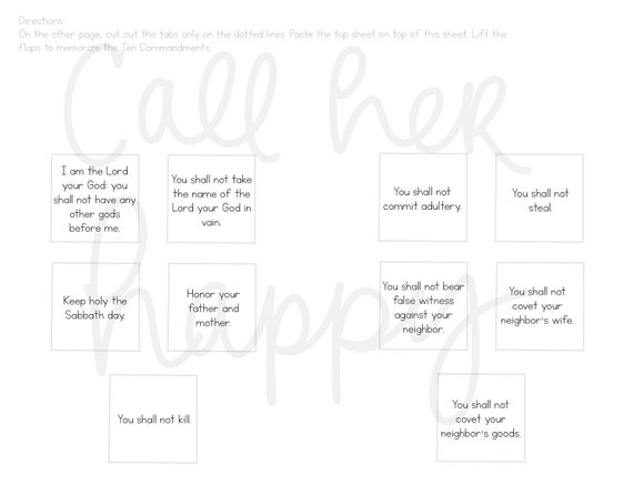 Coloring Pages Ten Commandments Tablets Location