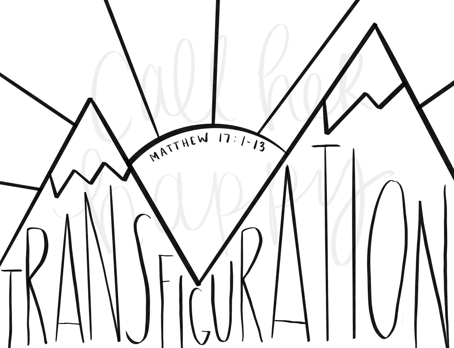 Transfiguration Coloring Page Sheet Liturgical Year Catholic Resources ...