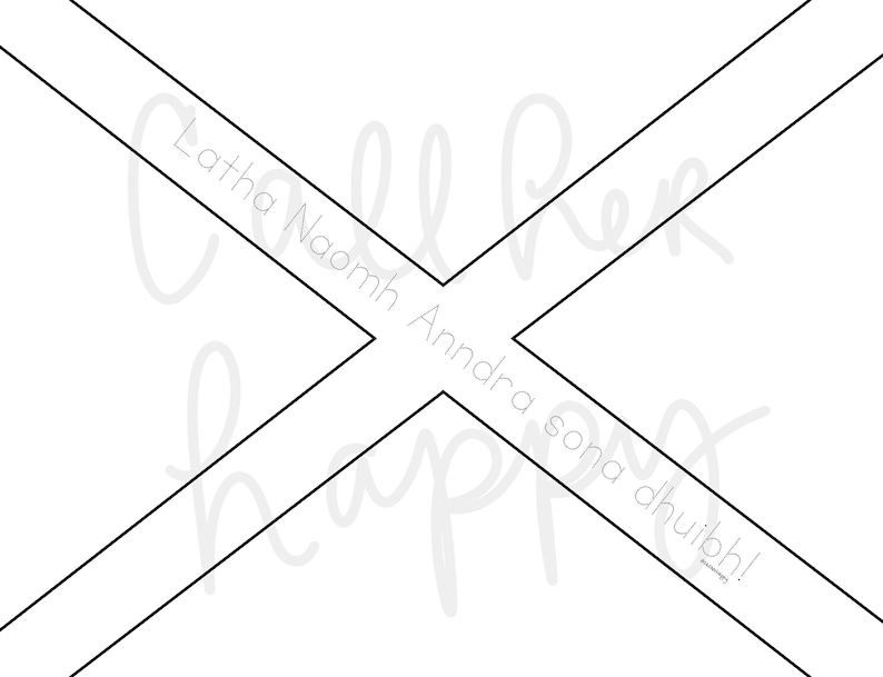 St Andrew Scottish Flag Printable Coloring Page Sheet Lazy Liturgical ...
