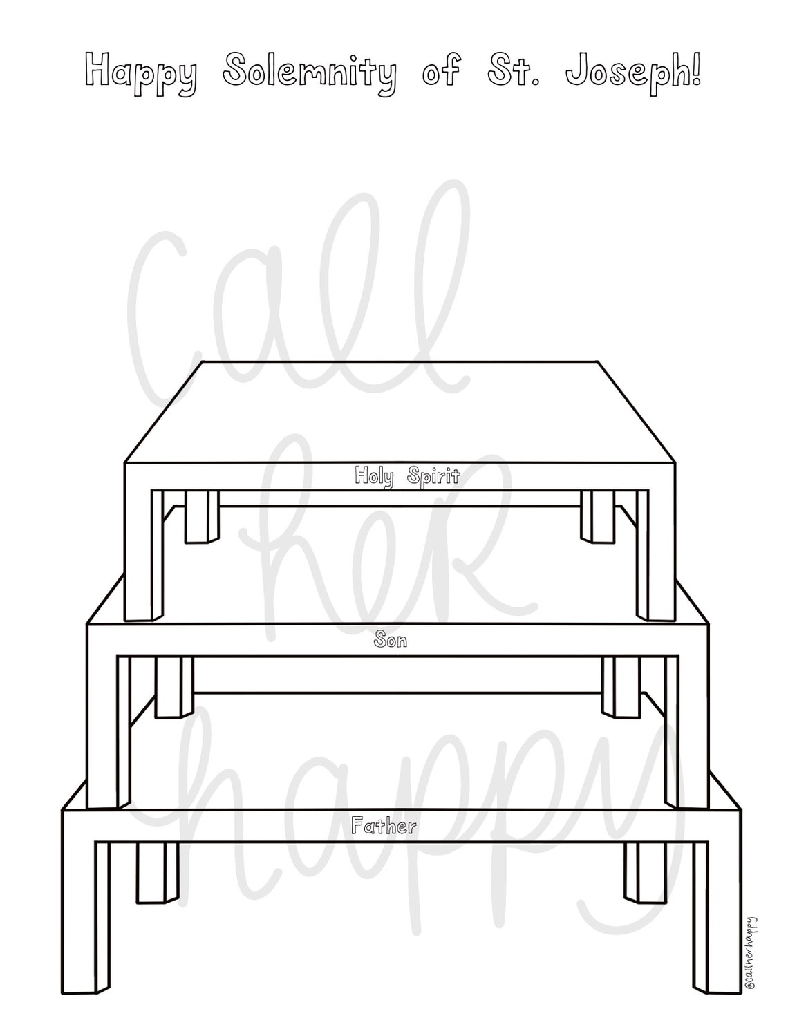 St. Joseph Altar Italian Printable Coloring Page Sheet Lazy - Etsy