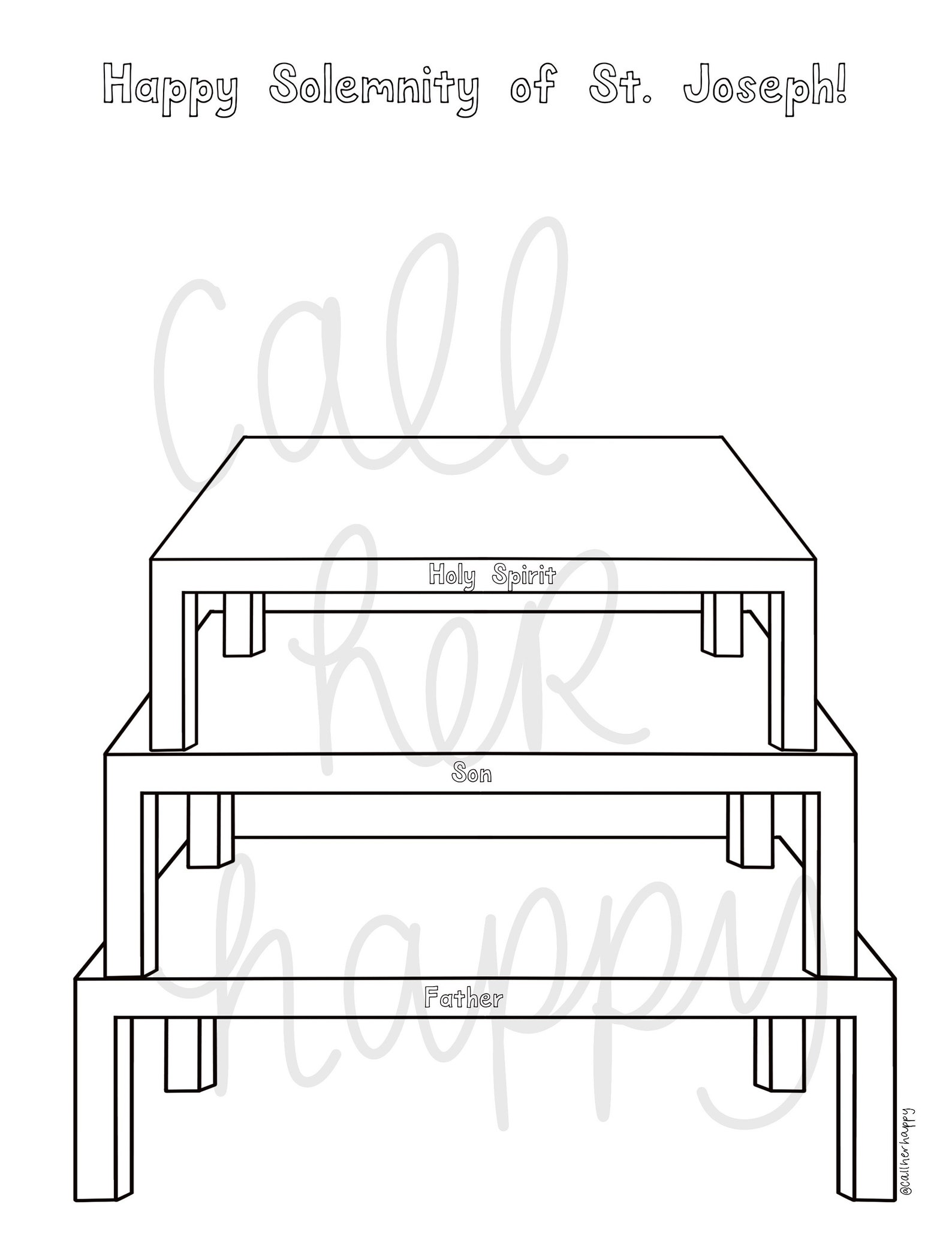 St. Joseph Altar Italian Printable Coloring Page Sheet Lazy - Etsy