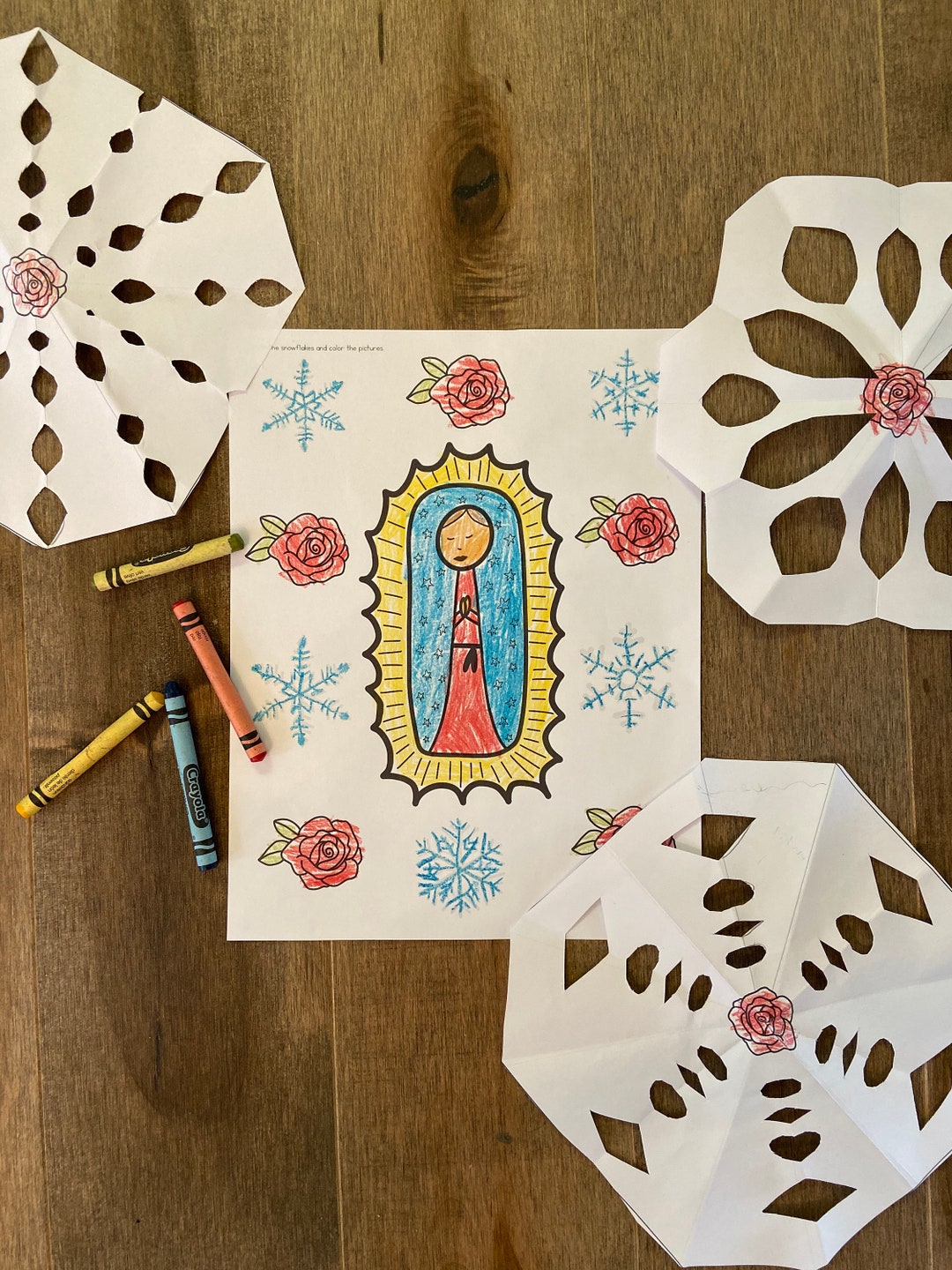 Our Lady of Guadalupe Printable Coloring Page Sheet Lazy Liturgical ...