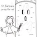 St Barbara Castle Tower Printable Coloring Page Sheet Lazy Liturgical ...