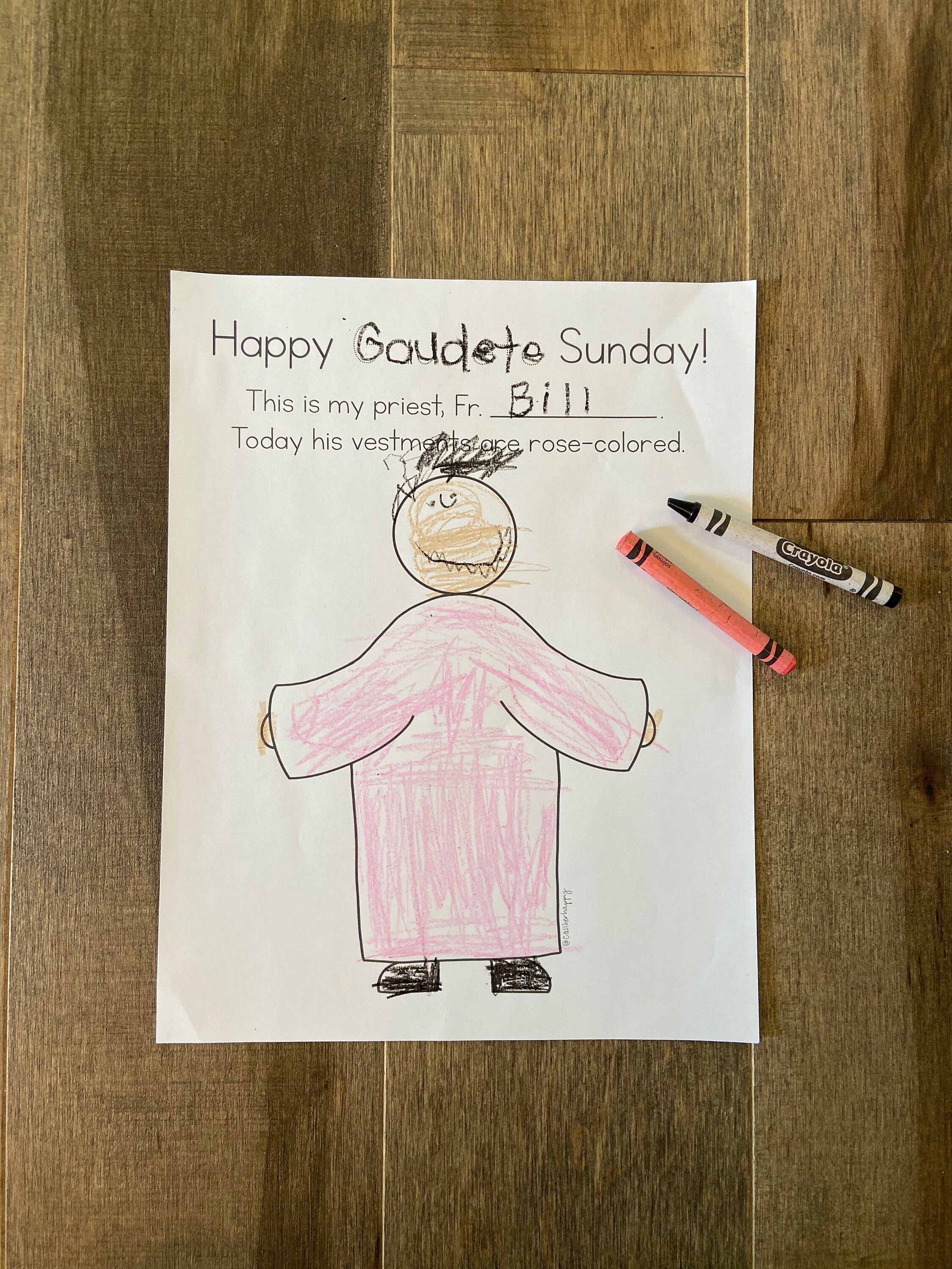Gaudete Sunday Advent Printable Coloring Page Sheet Lazy Liturgical ...