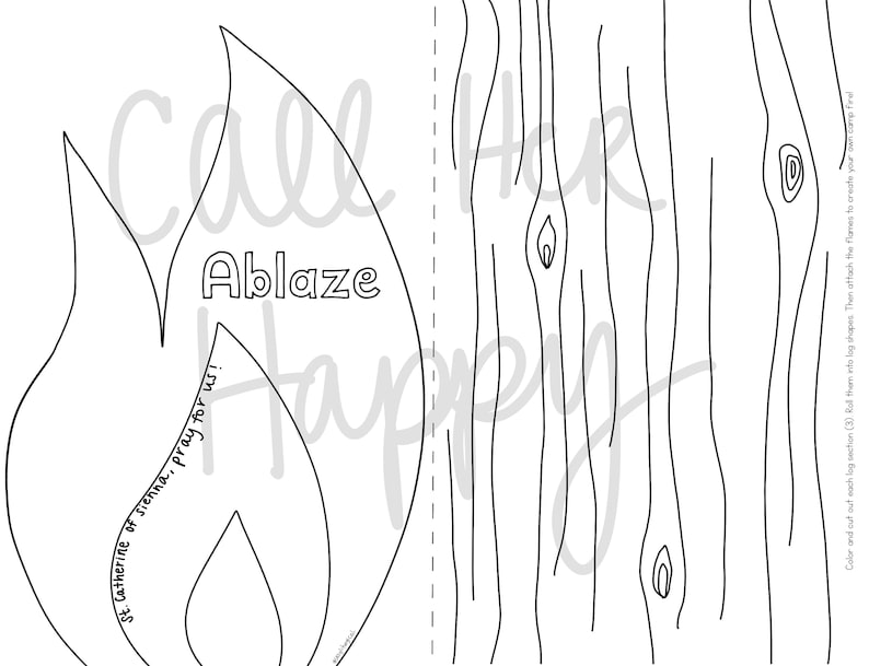 St Catherine of Sienna Coloring Page Sheet Liturgical Year Catholic ...