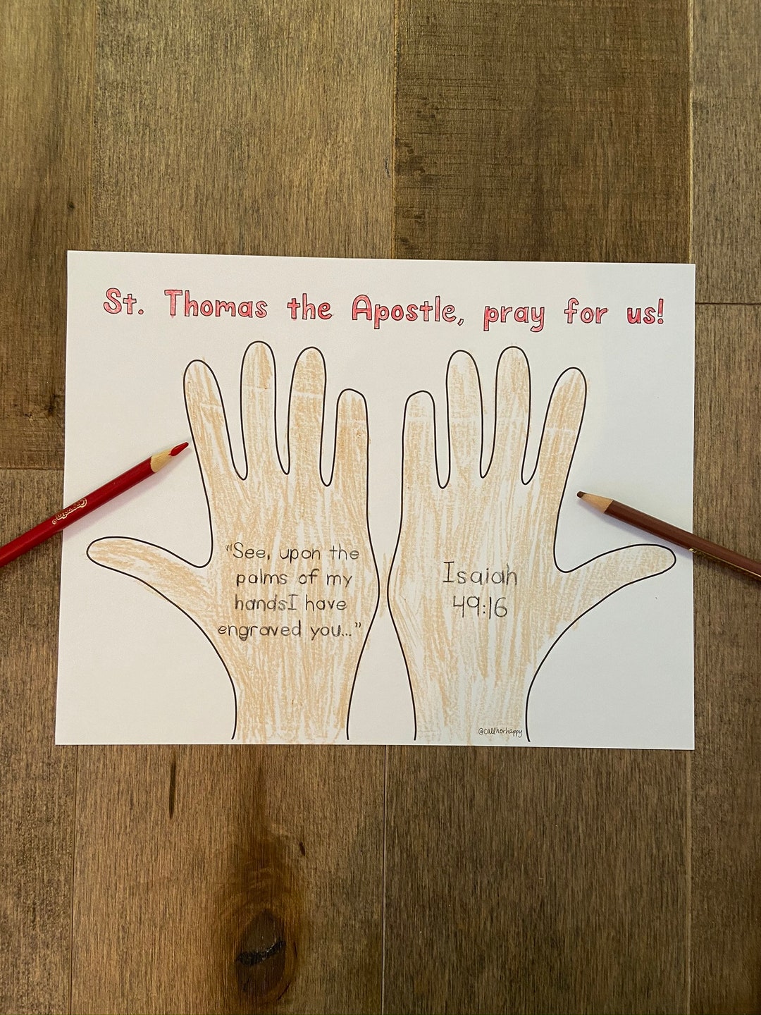 St Thomas the Apostle Worksheet Printable Coloring Page Sheet ...