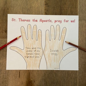 St Thomas the Apostle Worksheet Printable Coloring Page Sheet ...