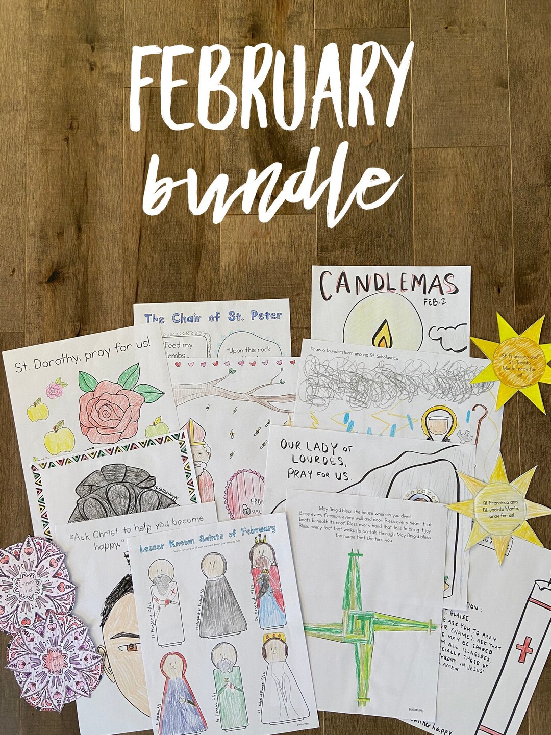 FEBRUARY BUNDLE Lazy Liturgical Living Activity Sheets Coloring Pages ...