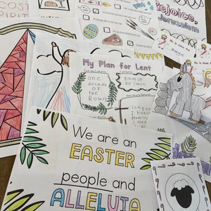 LENT EASTER BUNDLE Lazy Liturgical Living Activity Sheets Coloring ...