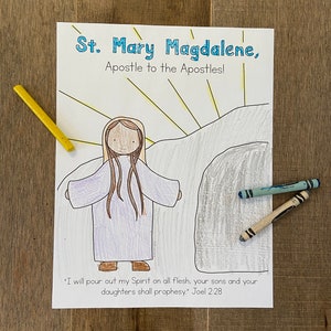 St Mary Magdalene Worksheet Printable Coloring Page Sheet Liturgical ...