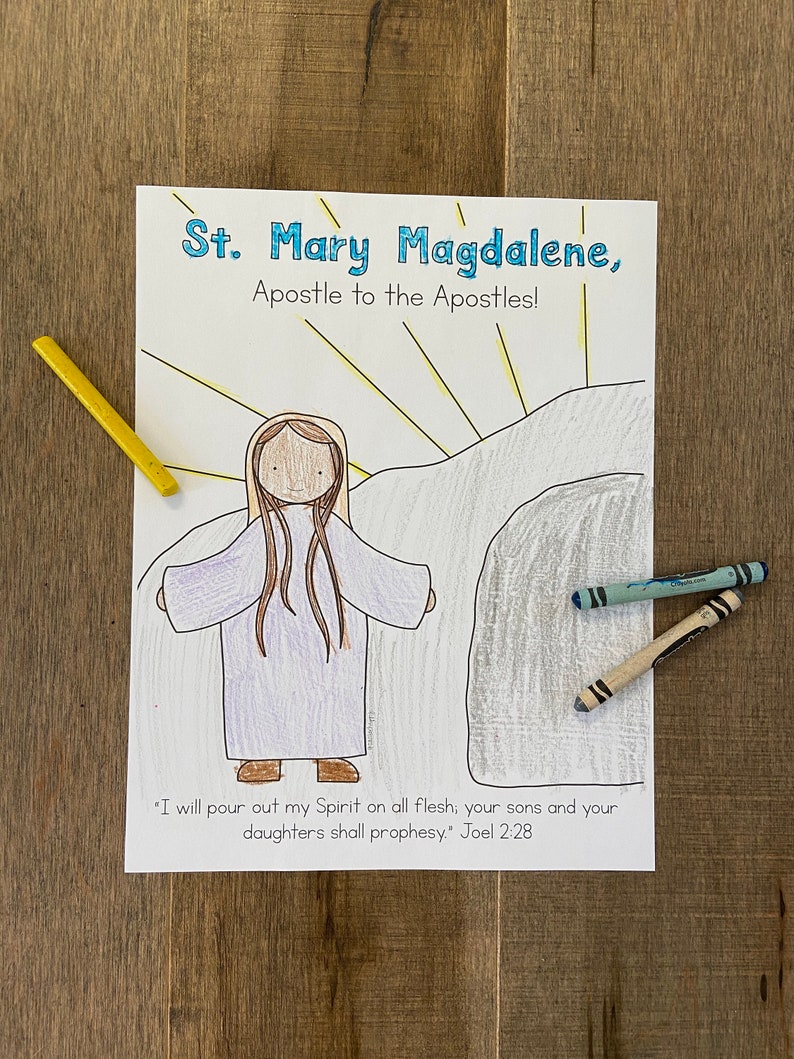 St Mary Magdalene Worksheet Printable Coloring Page Sheet Liturgical ...