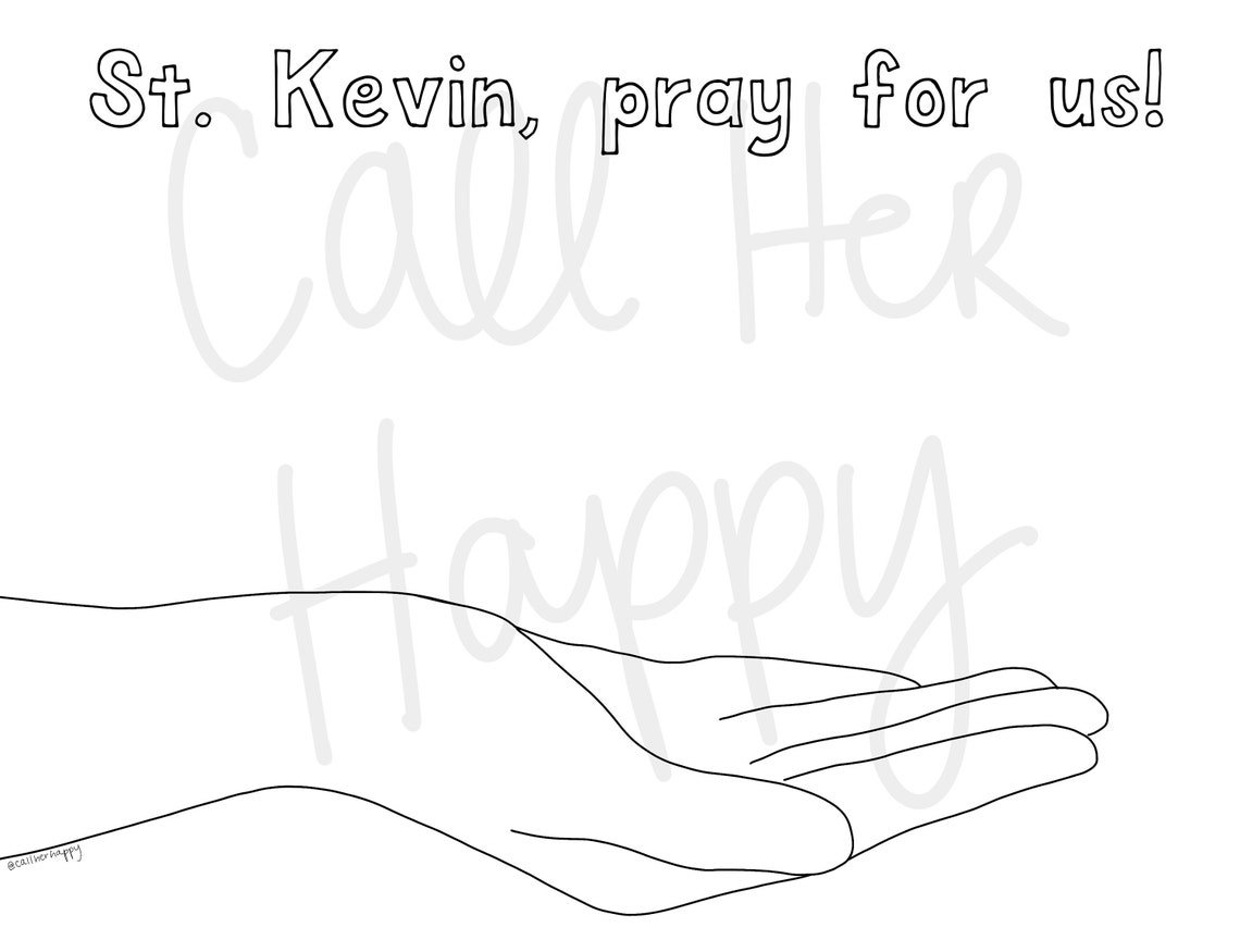 St Kevin Birds Nest Worksheet Printable Coloring Page Sheet Liturgical ...