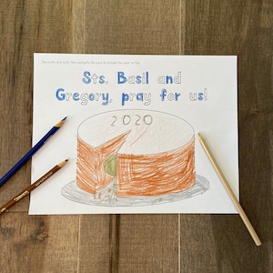 St Basil St Gregory Greece Printable Coloring Page Sheet Lazy ...