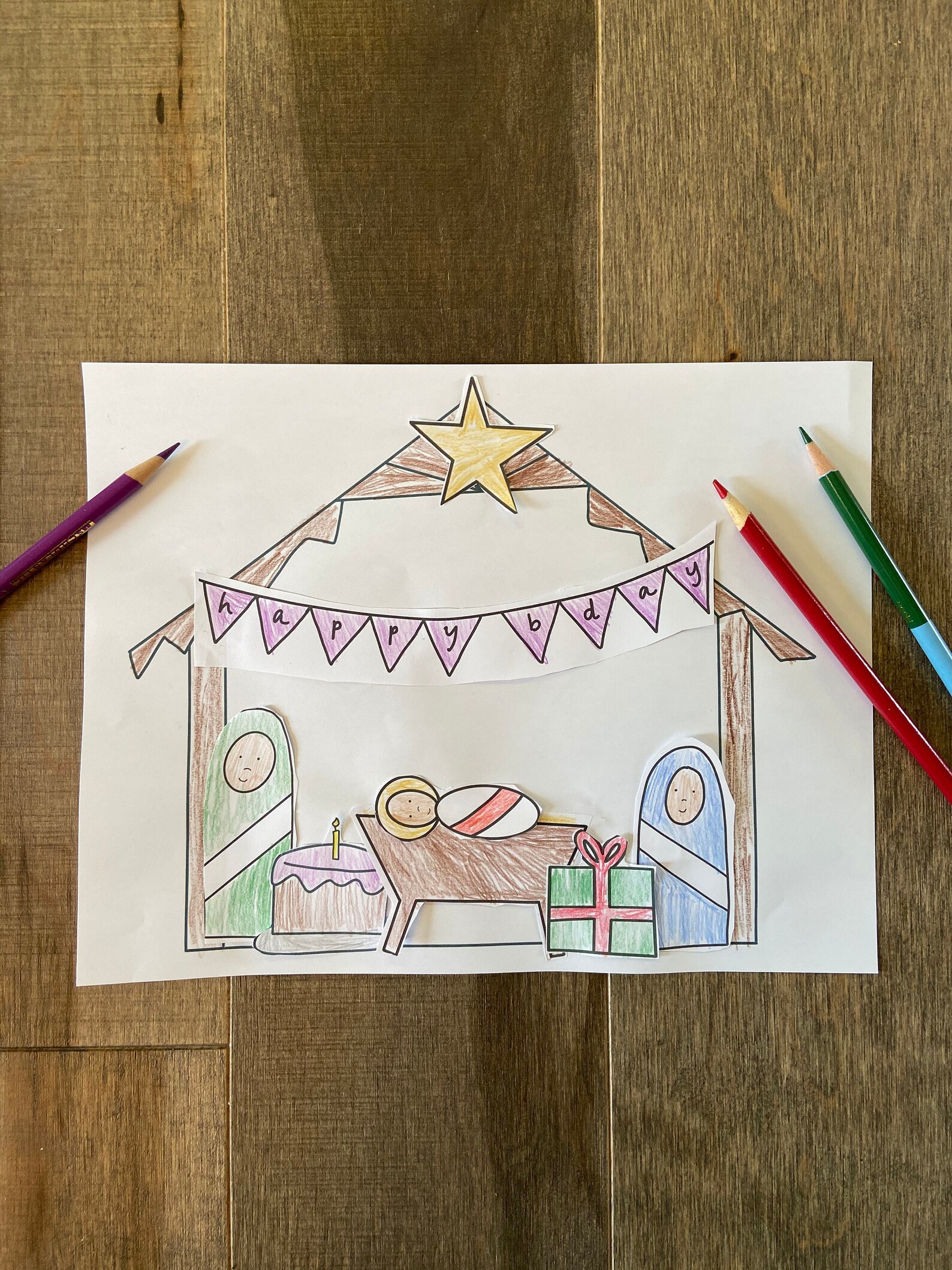 Feast of the holy family printable coloring page sheet lazy | Etsy