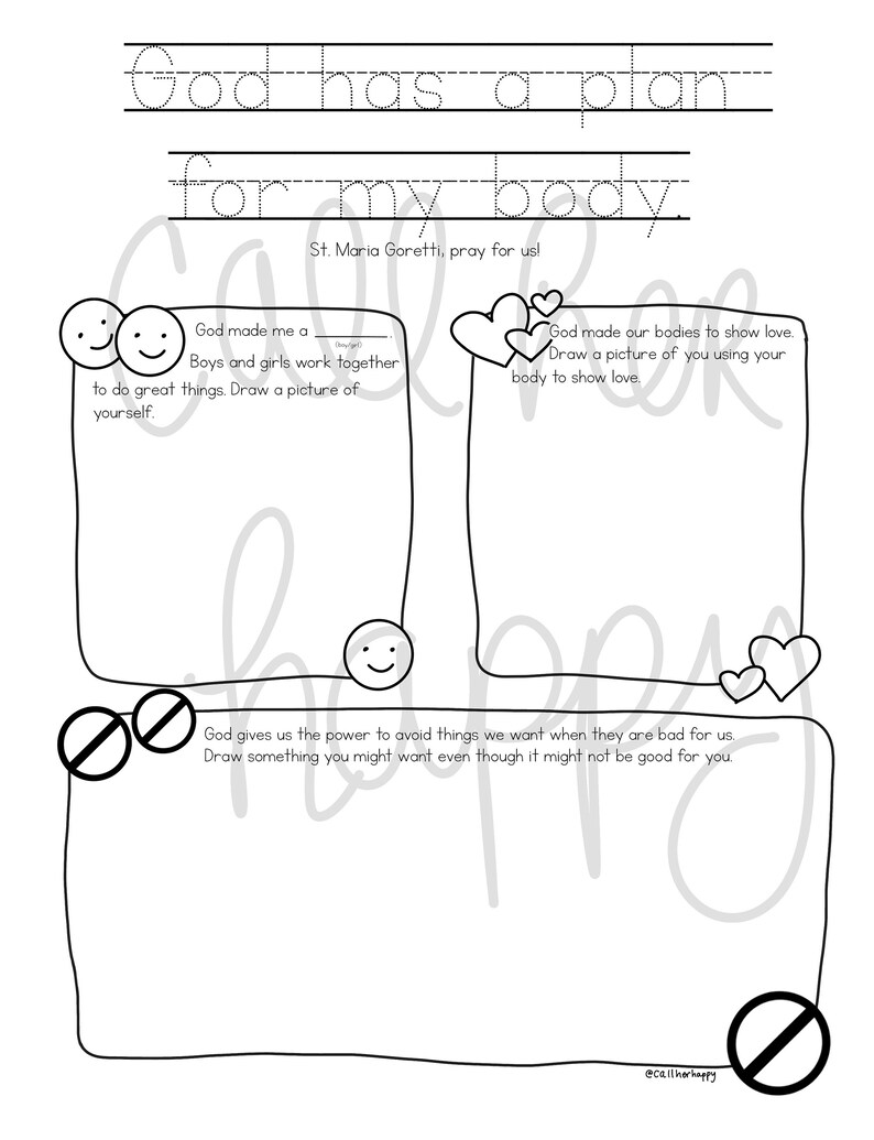 St Maria Goretti Worksheet Printable Coloring Page Sheet Liturgical ...