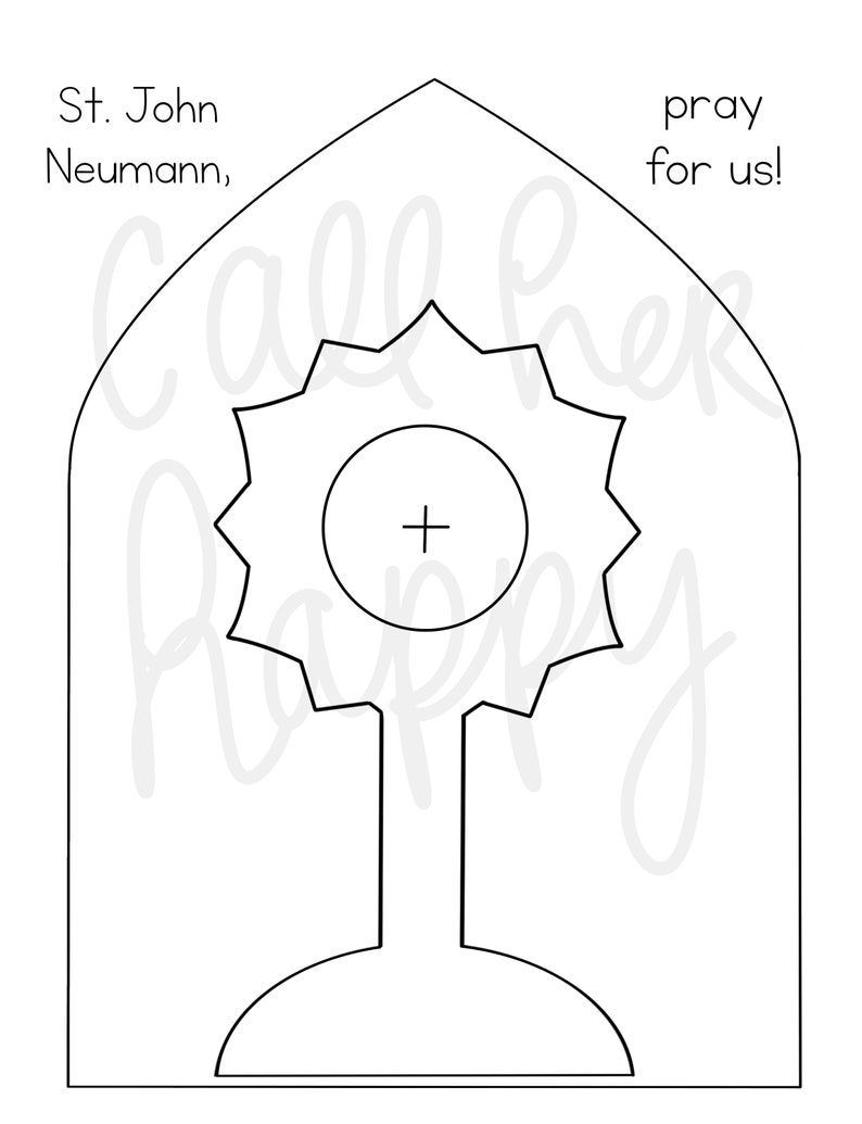 Saint John Neumann Coloring Page Coloring Pages