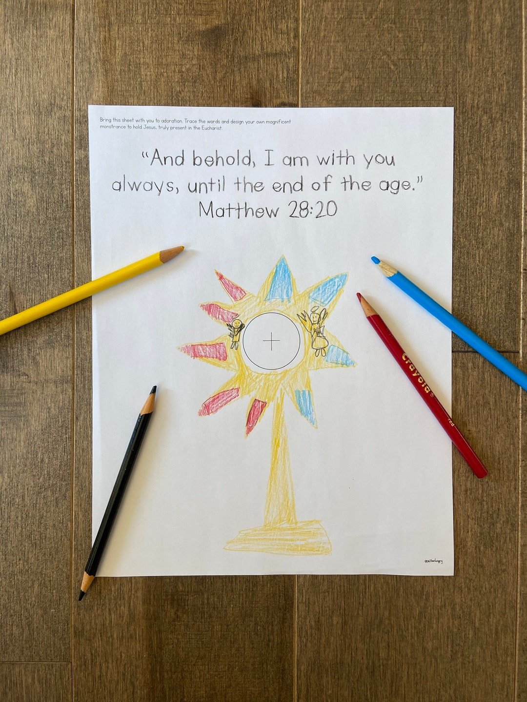 Blessed Sacrament Communion Printable Coloring Page Sheet Lazy ...