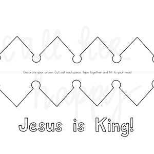 Christ the King Crown Printable Coloring Page Sheet Lazy Liturgical ...