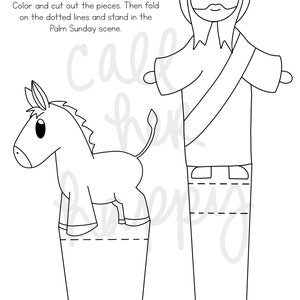 Palm Sunday Passion Holy Week Coloring Page Sheet Lazy Liturgical Year ...