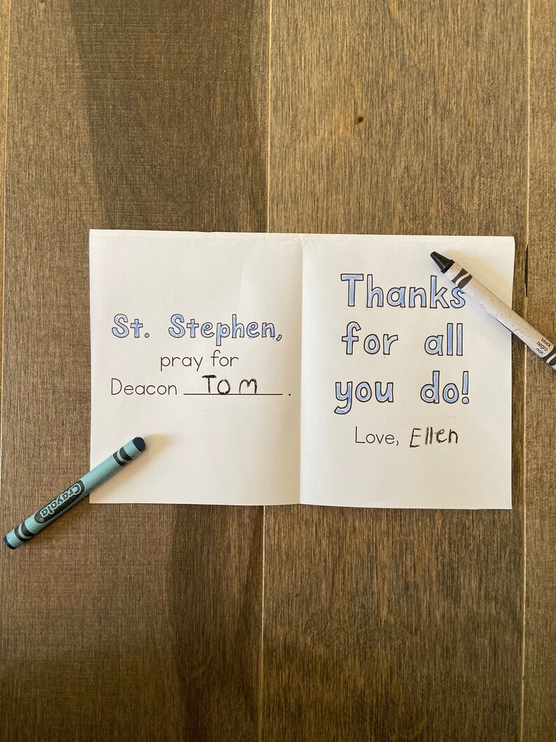 St. Stephen Deacon Gift Printable Coloring Page Sheet Lazy - Etsy