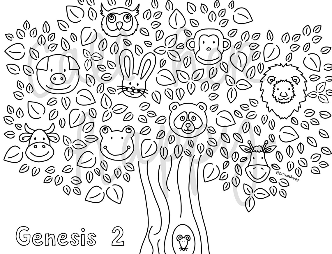 Adam and Eve Bible Worksheet Printable Coloring Page Sheet Liturgical ...