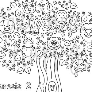 Adam and Eve Bible Worksheet Printable Coloring Page Sheet Liturgical ...