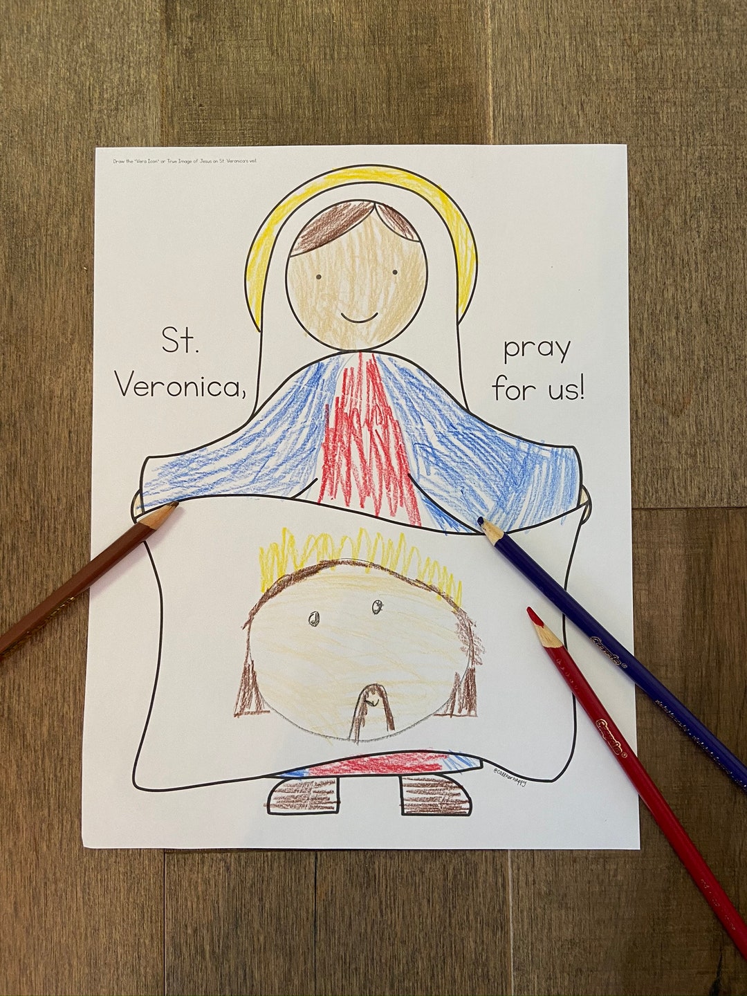 St Veronica Worksheet Printable Coloring Page Sheet Liturgical Year ...