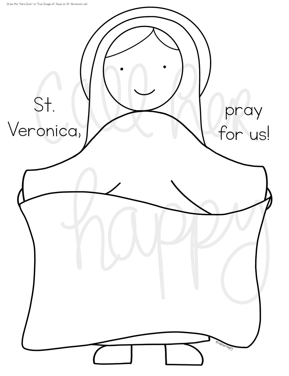 St Veronica Worksheet Printable Coloring Page Sheet Liturgical Year ...