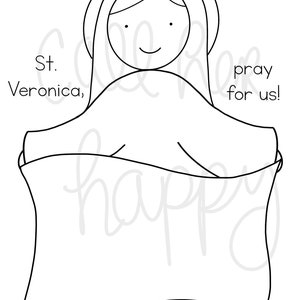 St Veronica Worksheet Printable Coloring Page Sheet Liturgical Year ...