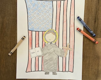 Catholic Coloring Pages St Elizabeth Ann Seton - Etsy