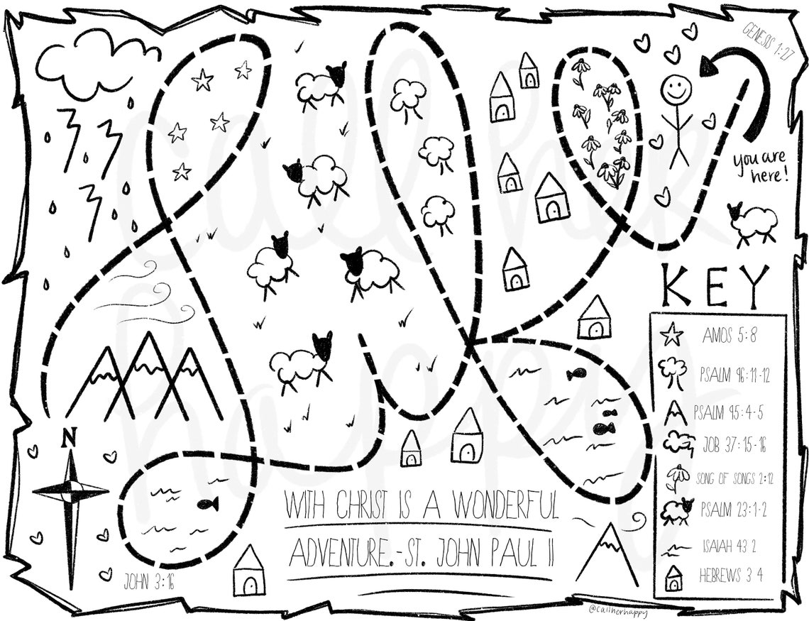Pope St John Paul II 2 Jp2 Coloring Page Sheet Liturgical Year - Etsy