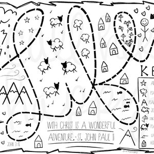 Pope St John Paul II 2 Jp2 Coloring Page Sheet Liturgical Year Catholic ...