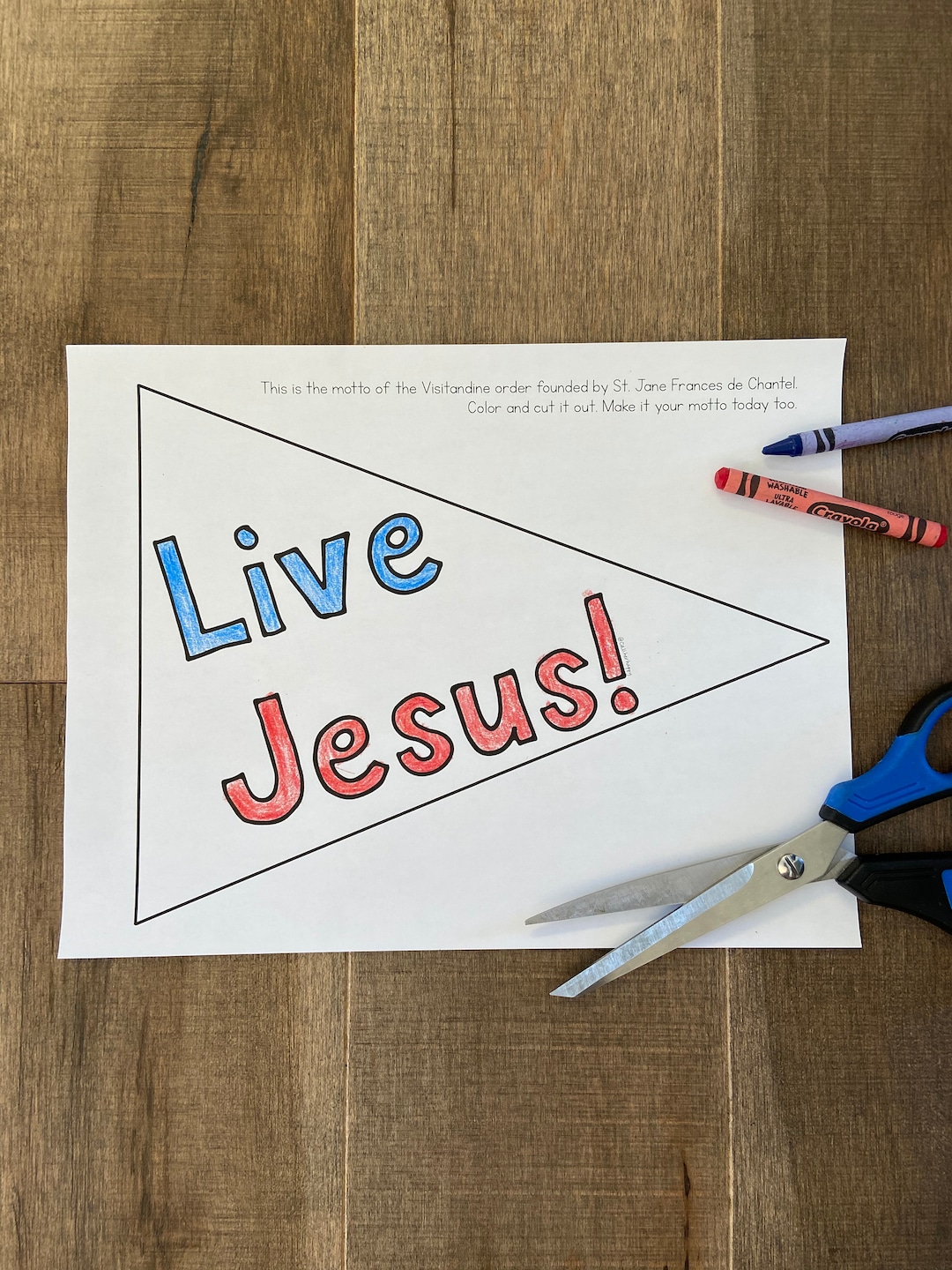 St Jane Frances De Chantel Printable Coloring Page Sheet Liturgical ...