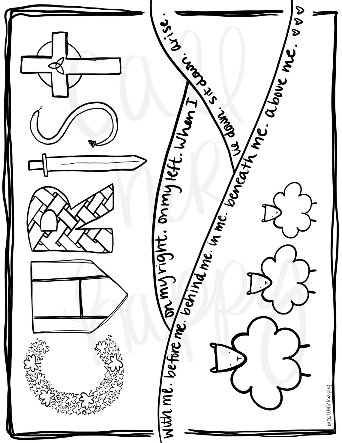 St Patricks Day Patrick Coloring Page Sheet Liturgical Year | Etsy