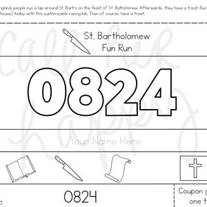 St Bartholomew Bib Worksheet Printable Coloring Page Sheet Liturgical ...