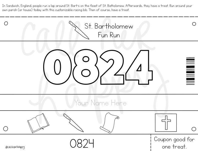 St Bartholomew Bib Worksheet Printable Coloring Page Sheet Liturgical ...