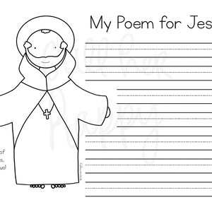 St. John of the Cross Printable Coloring Page Sheet Lazy Liturgical ...