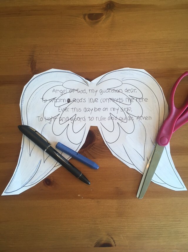 Guardian Angels Angel Coloring Page Sheet Liturgical Year Catholic ...