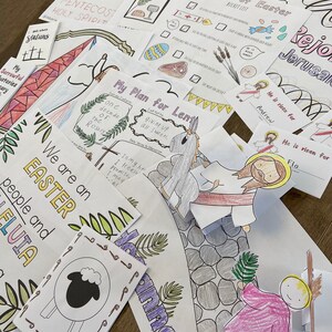 LENT EASTER BUNDLE Lazy Liturgical Living Activity Sheets Coloring ...