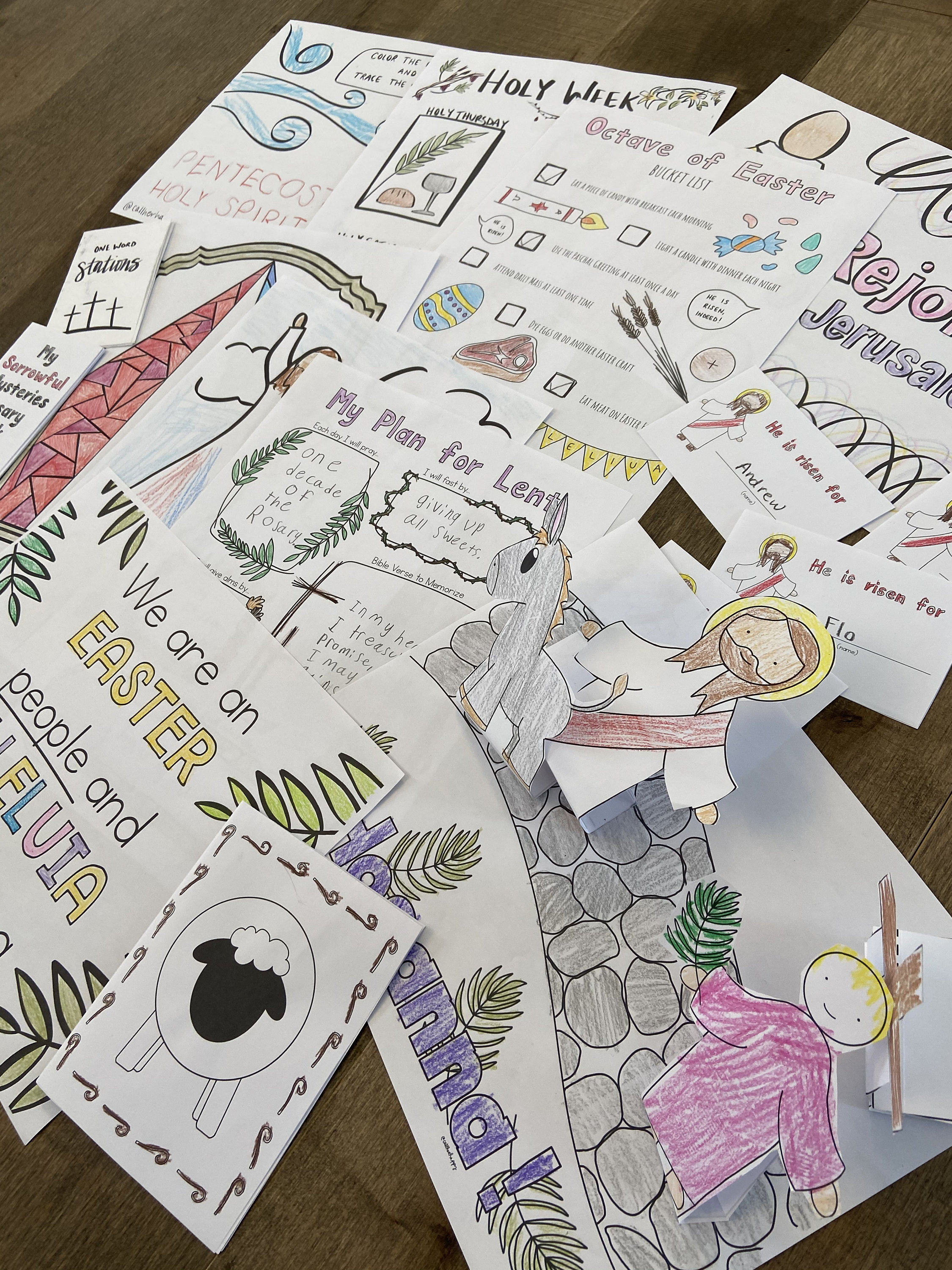 LENT EASTER BUNDLE Lazy Liturgical Living Activity Sheets Coloring ...
