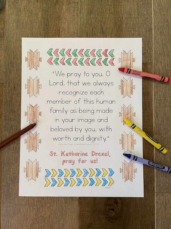 St. Katharine Drexel Printable Coloring Page Sheet Lazy | Etsy Australia