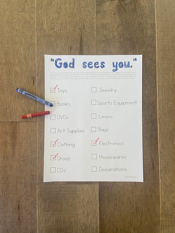 St Vincent De Paul Worksheet Printable Coloring Page Sheet | Etsy