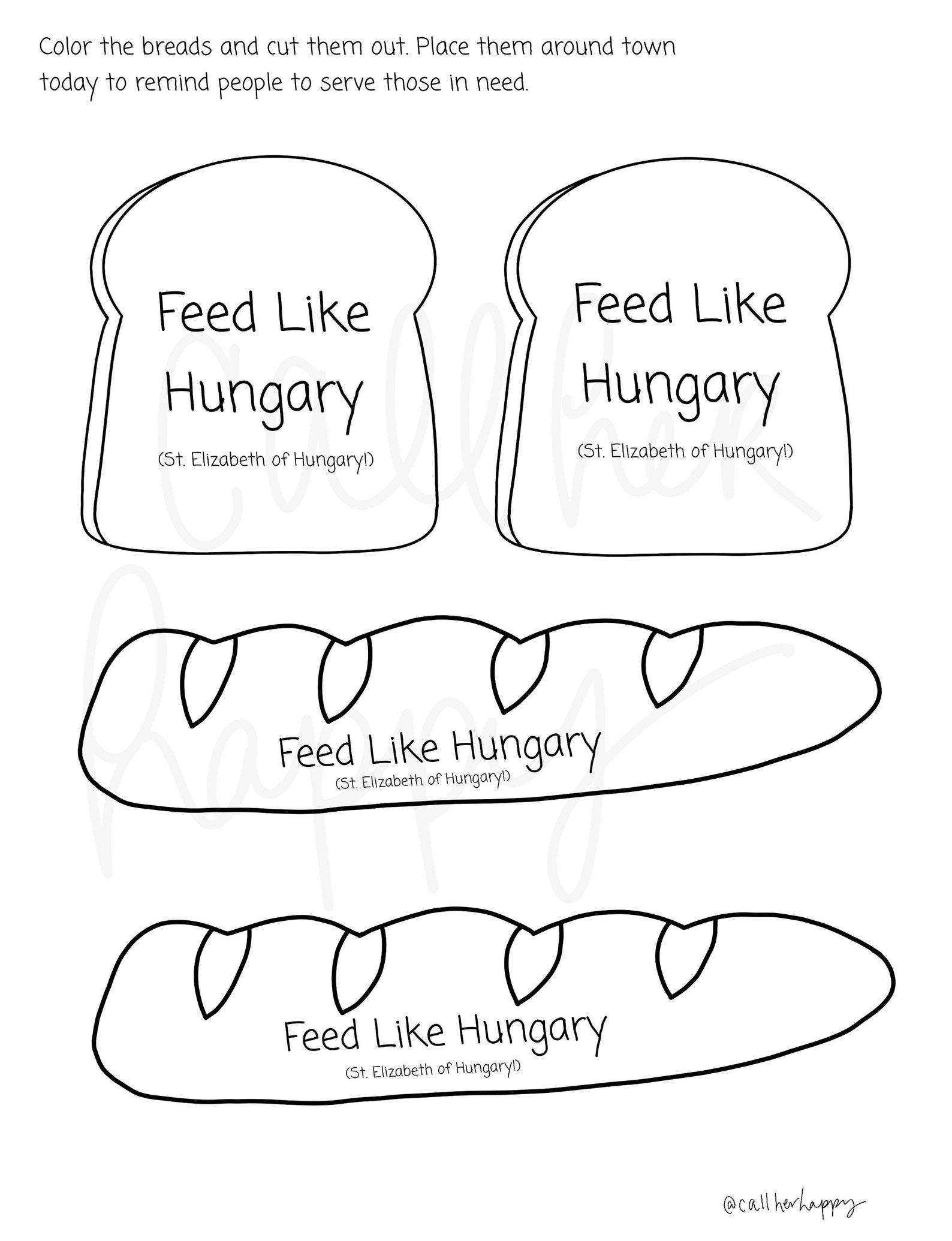 St. Elizabeth of Hungary Coloring Page Sheet Liturgical Year - Etsy