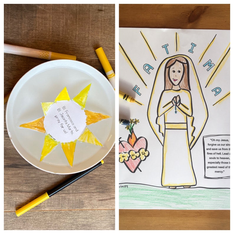 Fatima St Francisco Jacinta Marto Printable Coloring Page | Etsy