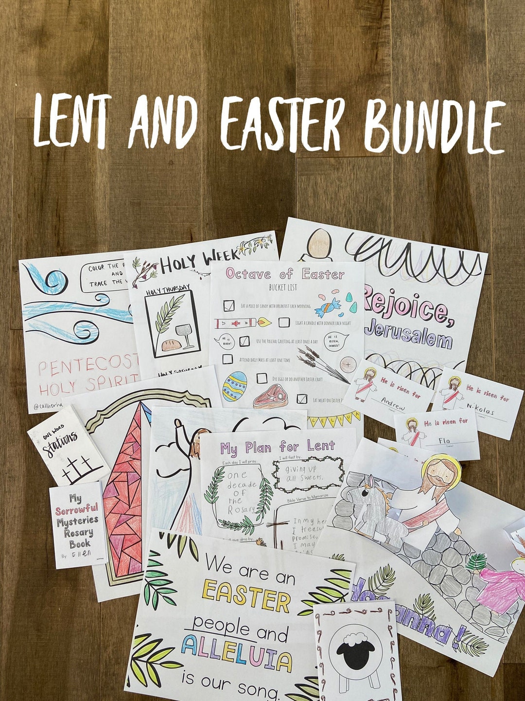 LENT EASTER BUNDLE Lazy Liturgical Living Activity Sheets Coloring ...
