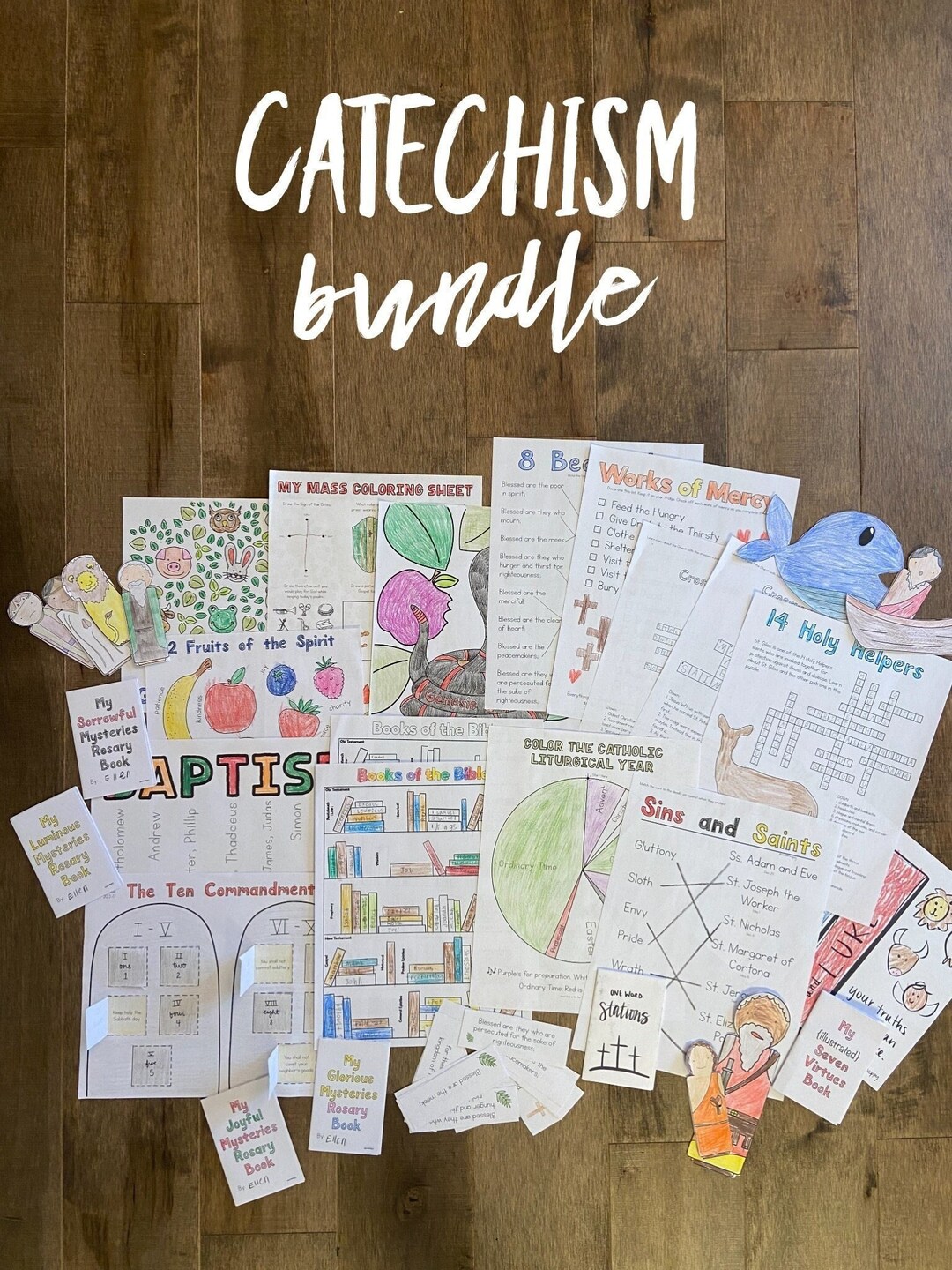 CATECHISM BUNDLE Lazy Liturgical Living Activity Sheets Coloring Pages ...