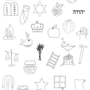 Jesse Tree Advent Christmas Printable Coloring Page Sheet Lazy ...