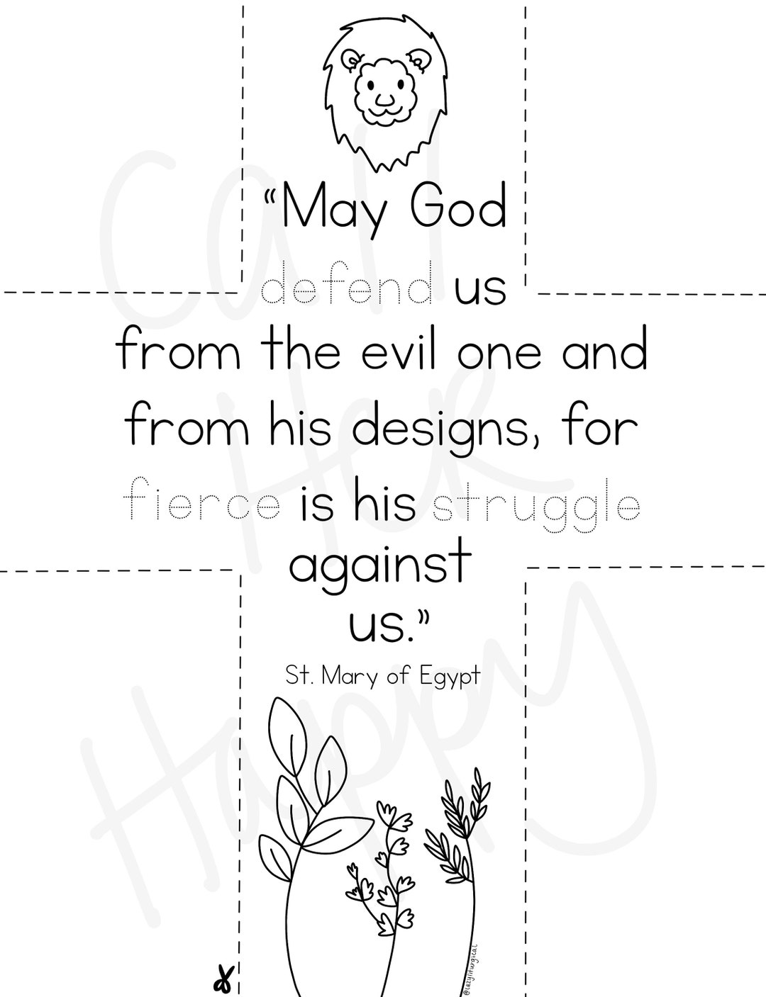 St Mary of Egypt Worksheet Printable Coloring Page Sheet Liturgical ...